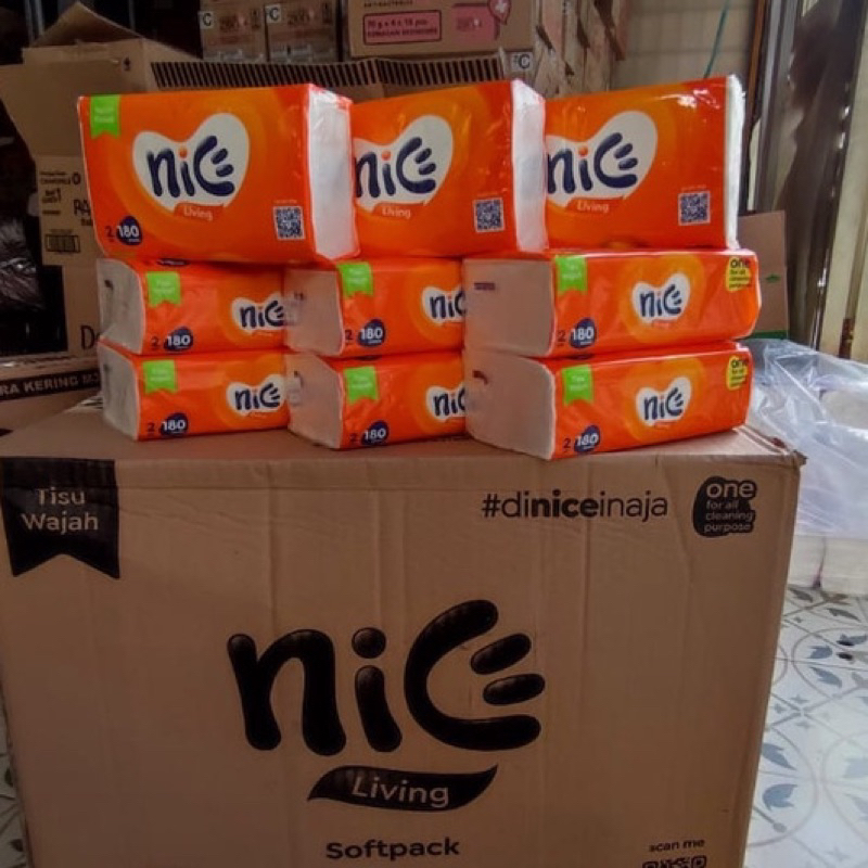 Jual TISSUE NICE 180 SHEET 2 PLY TISU FACIAL HARGA MURAH | Shopee Indonesia