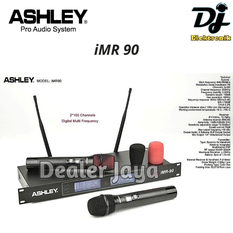 Jual Mic Wireless Ashley IMR 90 / IMR90 - 2 Mic Hand | Shopee Indonesia
