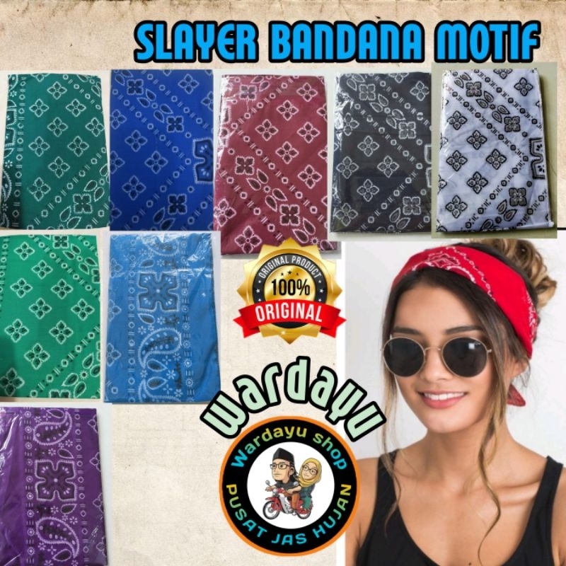 Jual Bandana Slayer Kain Batik Masker Baff Penutup Mulut Bando Tali ...