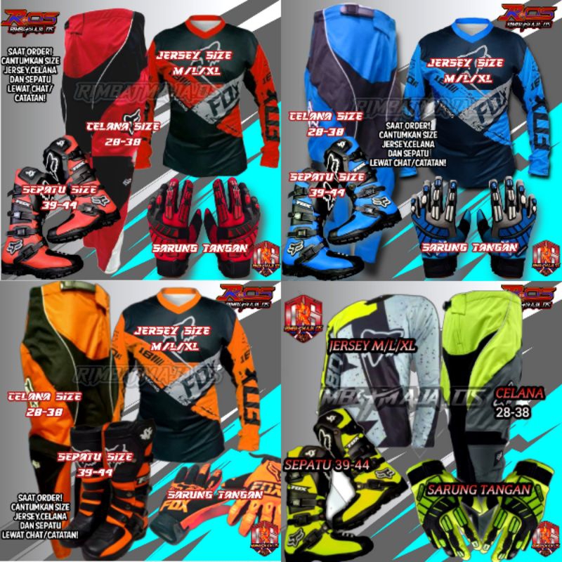 Jual Paket Setelan Baju Motor Trail Moto Cross SET Adventure dewasa ...