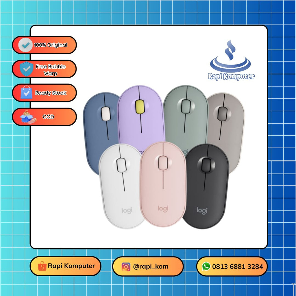 Jual Logitech Pebble M350 Wireless Mouse | Shopee Indonesia