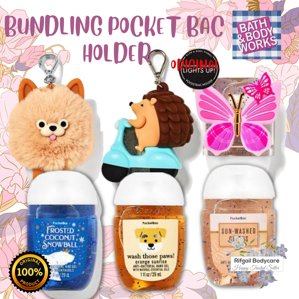 Jual BUNDLING Bath and Body Works Pocket Bac Holder 3 (CASING HAND ...