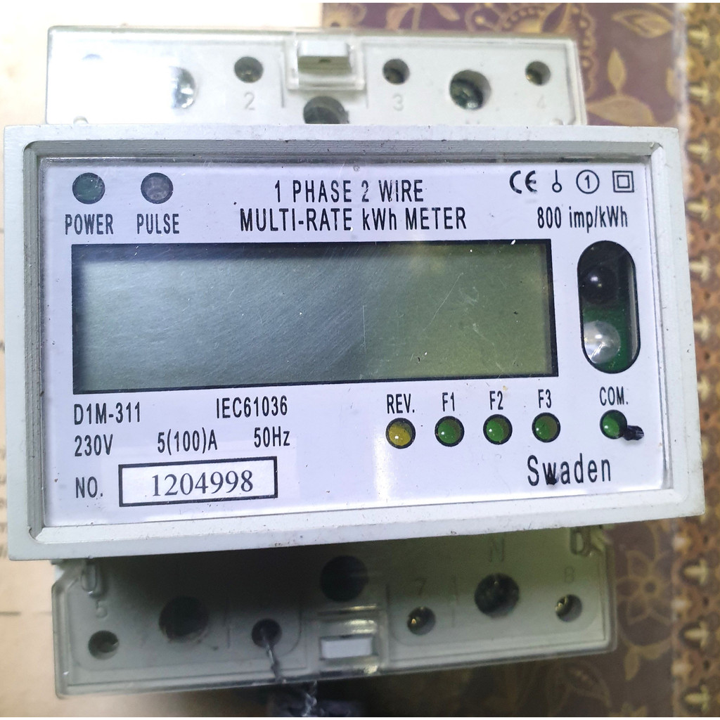Jual kwh meter ModBus-RTU 1P 2K 230 Volt 5(100) A Swaden tipe D1M-311 ...