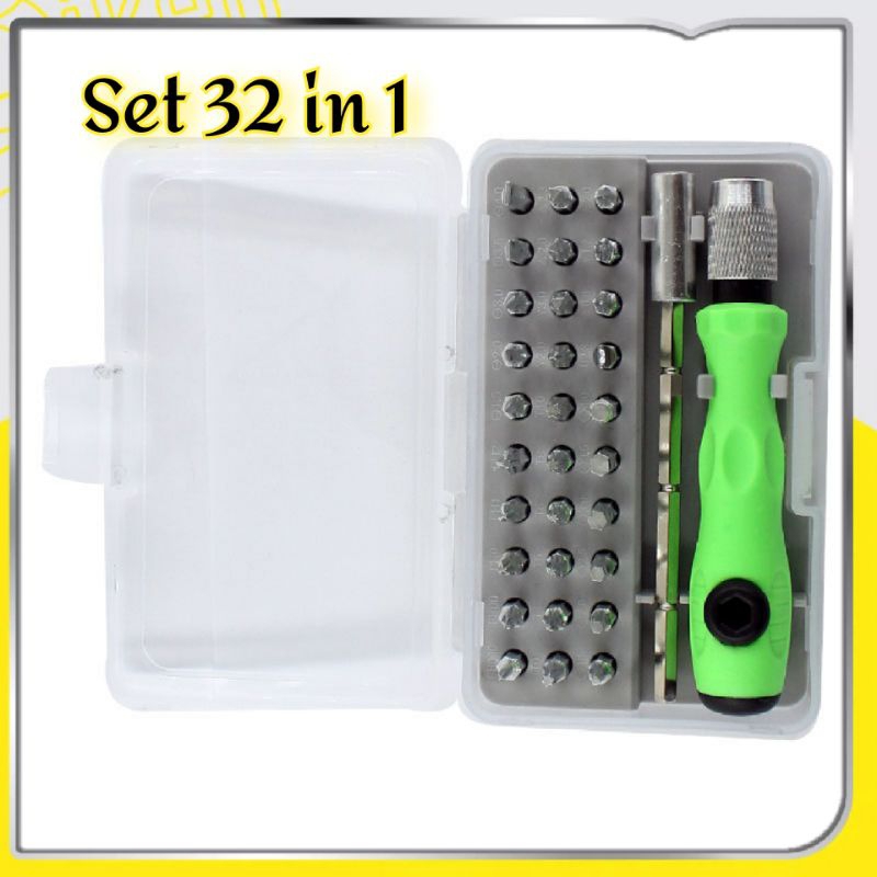 Jual Obeng Set 32 in 1 Multi Screw Driver Set Repair Handphone komputer | Shopee Indonesia