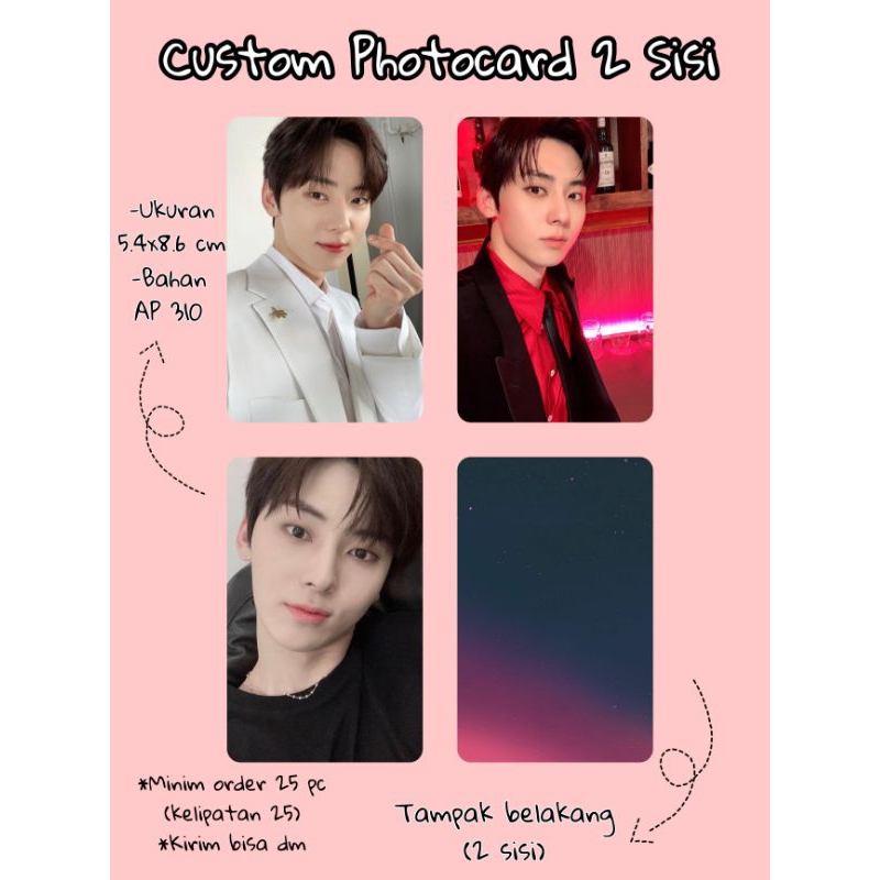 Jual CUSTOM PHOTOCARD/CETAK PHOTOCARD KPOP/NON KPOP 2 SISI | Shopee Indonesia