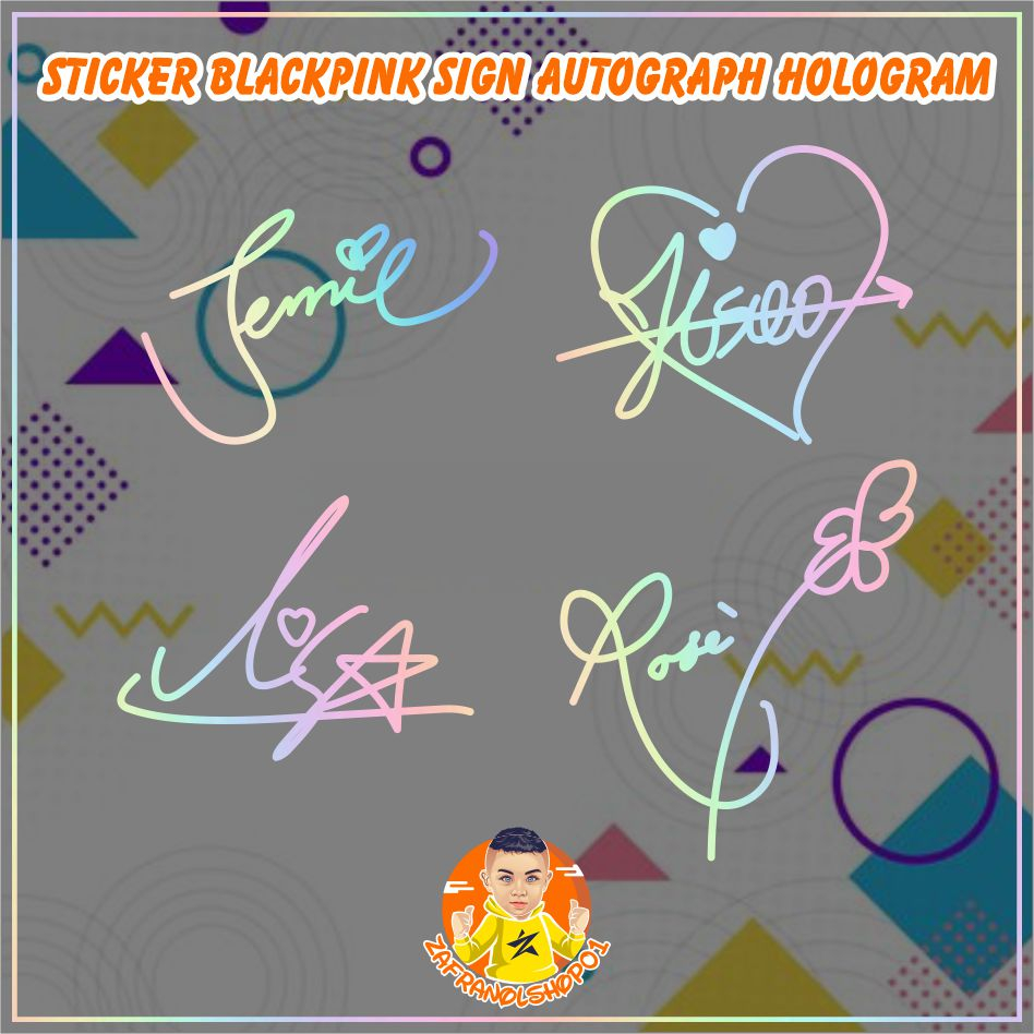 Jual STIKER BLACKPINK HOLOGRAM BLACKPINK SIGN AUTOGRAPH TANDA TANGAN ...