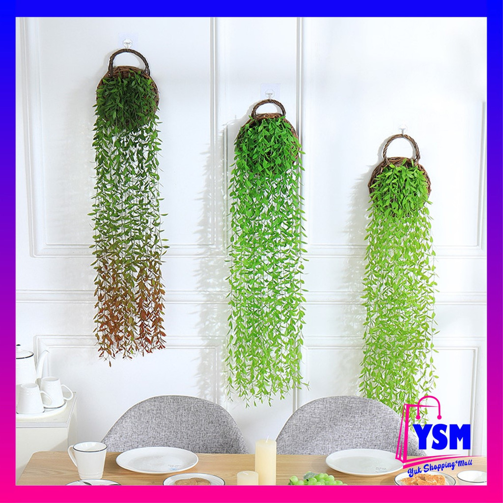 Jual YSM Daun Rambat Juntai Plastik Artifisial 100Cm Daun Hias Dekorasi ...