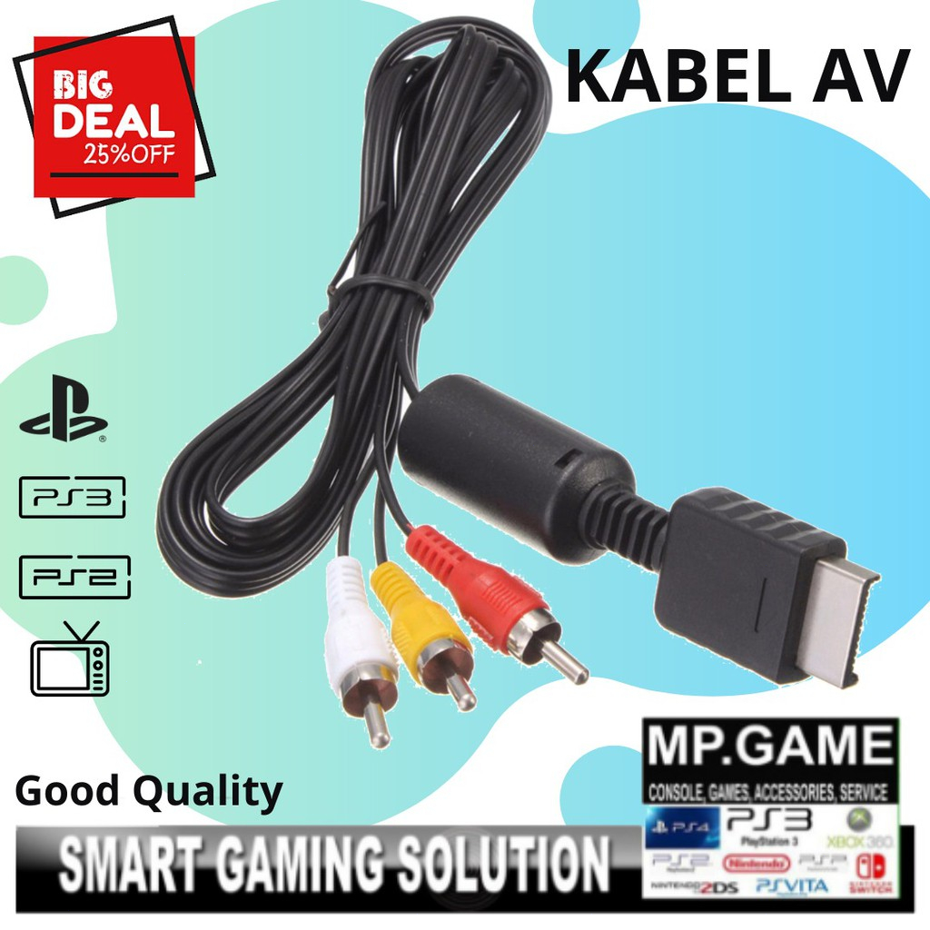 Jual Kabel AV PS2 dan PS3 Playstation Panjang 2 Meter | Shopee Indonesia