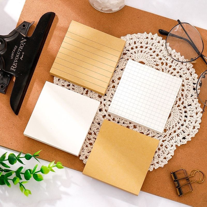 Jual 1091S Delunashop N-03 sticky note Memo Brown White Basic Vintage ...
