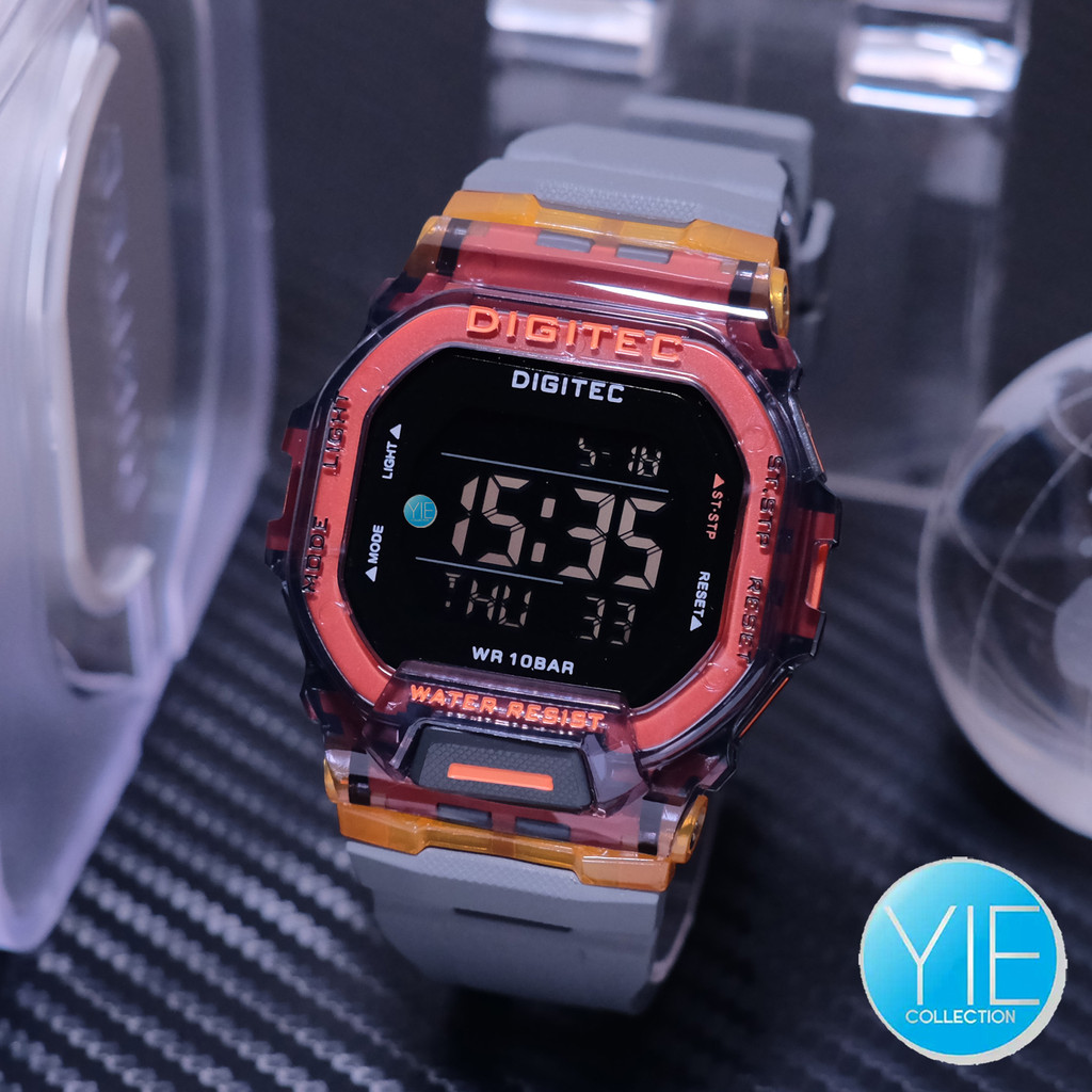 Jual Jam Tangan Pria Original Anti Air Digital Digitec DG 5169 Tali Karet | Shopee Indonesia