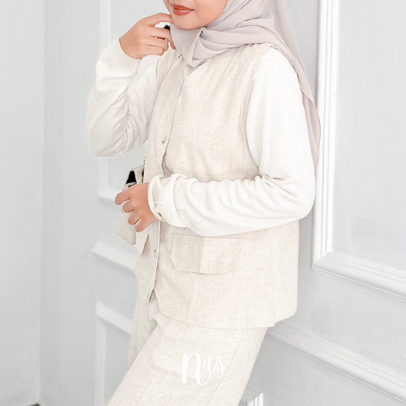 Jual Jesi One Set Vest - Neric Story | One Set Linen | One Set Murah ...