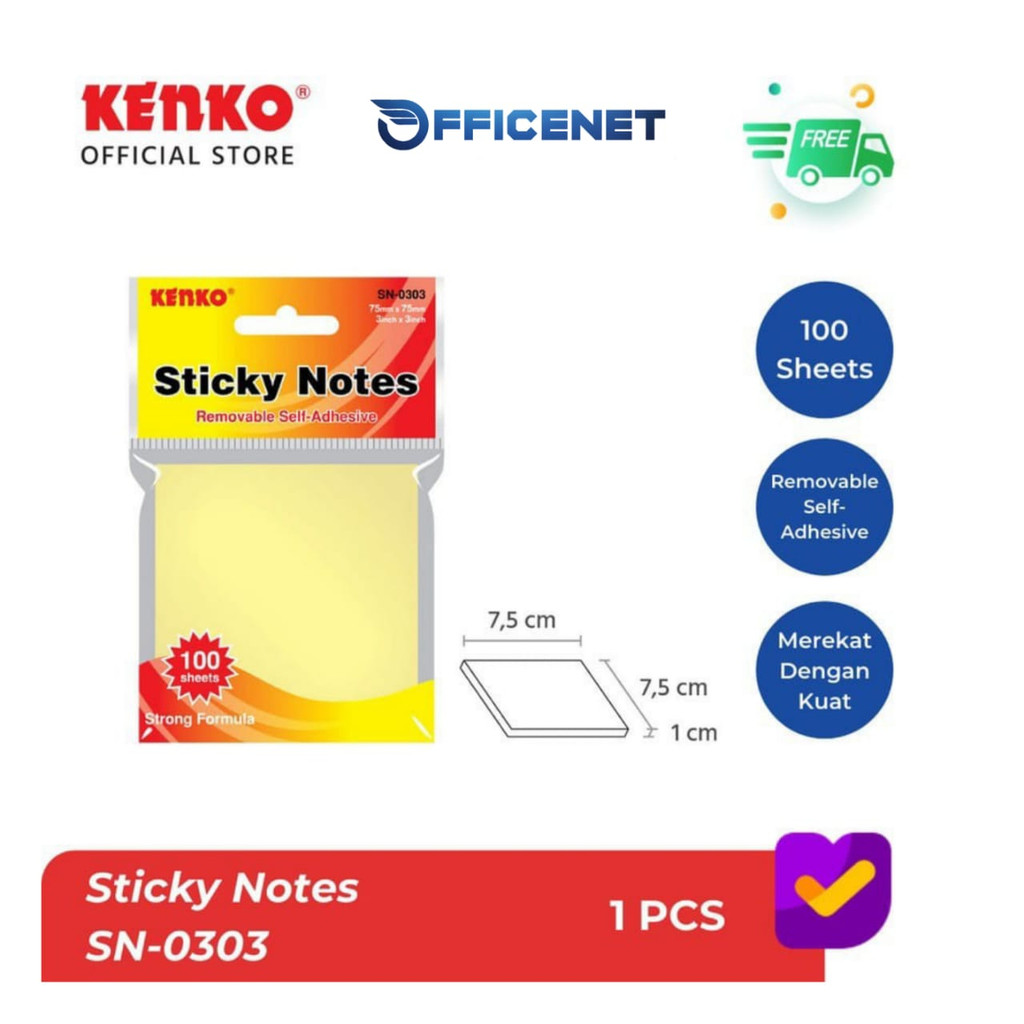 Jual KENKO STICKY NOTE SN-0303 STICK NOTE | Shopee Indonesia