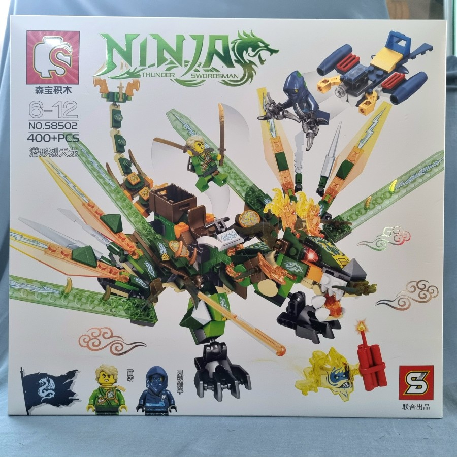 Jual Sembo 8502 Ninja Naga Hijau Green dragon ninjago mainan balok ...