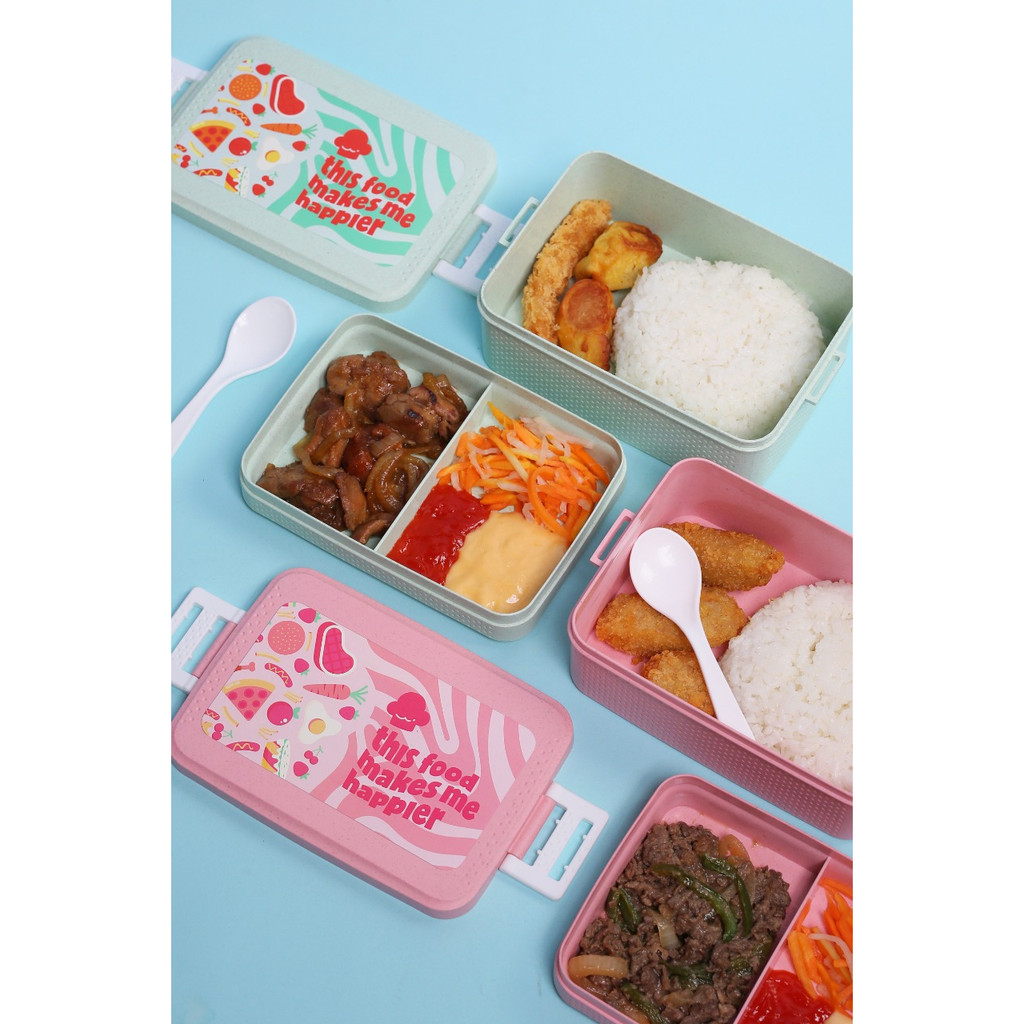 Jual Tempat Makan Lunch Box Anak Kidibuds (This Food Makes Me Happier ...