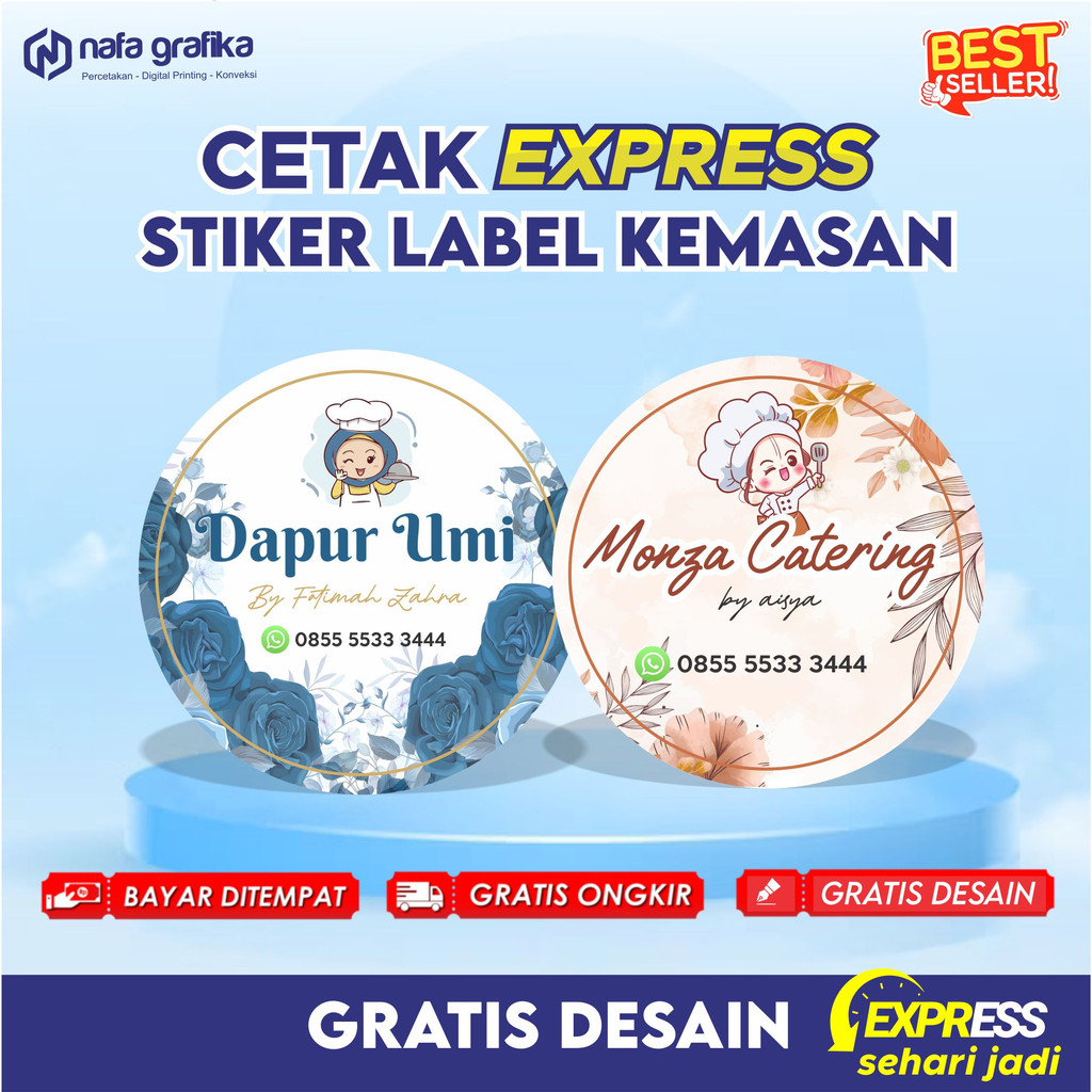 Jual (FREE DESAIN) CETAK STIKER LABEL | STICKER OLSHOP MAKANAN MINUMAN ...