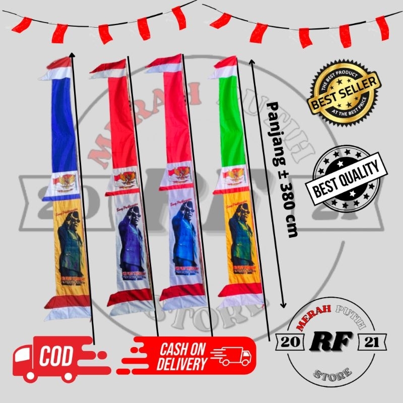 Jual BENDERA MERAH PUTIH| SABLON | SOEKARNO | LOGO GARUDA | BENDRA MURAH | Bendera umbul umbul ...