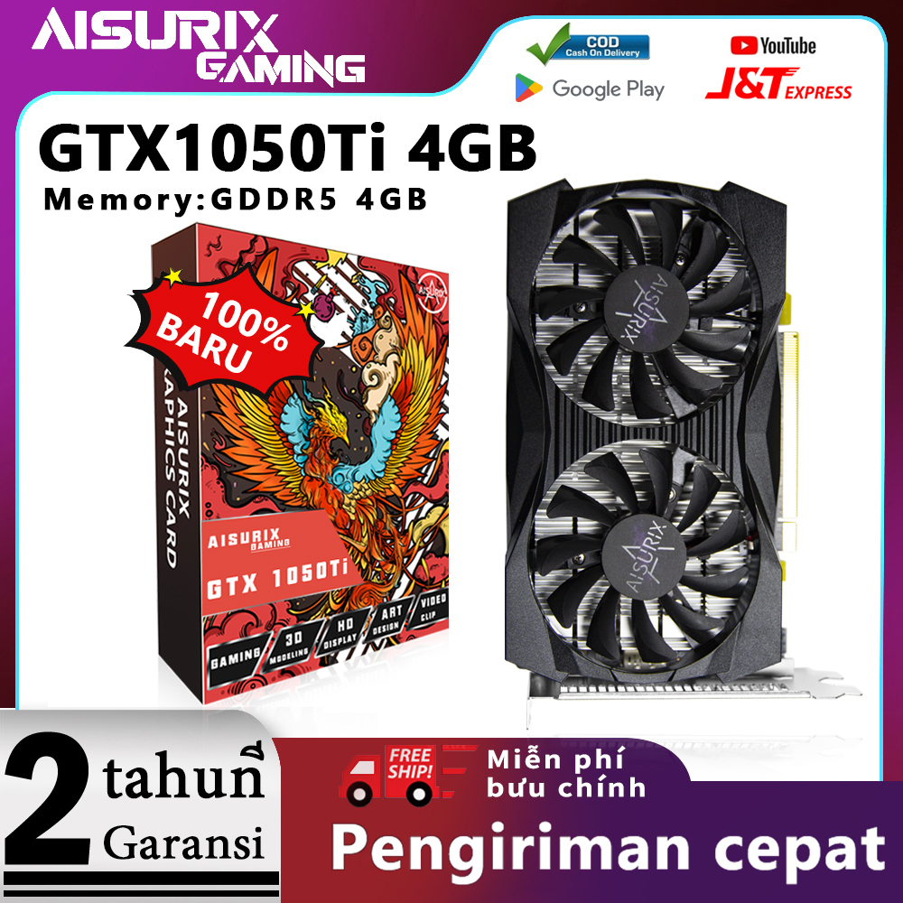 Jual AISURIX VGA Card GTX 1050Ti 4GB Graphics Card GDDR5 GTX 1050 2GB Memory gaming VGA Card ...