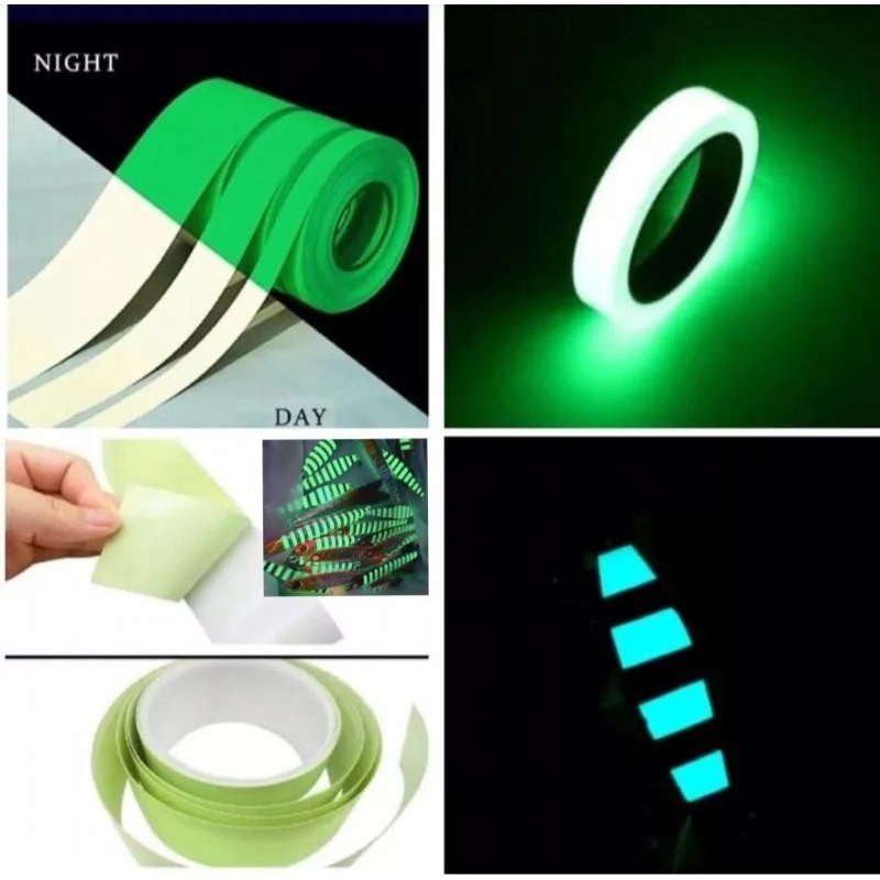 Jual stiker fosfor glow tapi 15mm stiker fosfor uminous menya malam ...