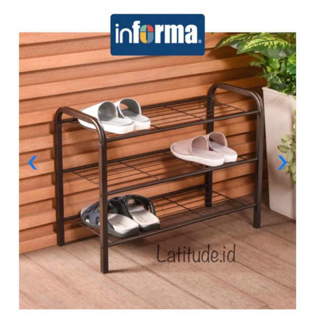 Jual INFORMA - Barton rak sepatu 3 tingkat besi | Shopee Indonesia