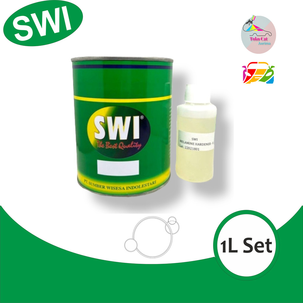 Jual CAT SWI MELAMINE 1 LITER 2KOMPONEN + HARDENER DAN NC 1KOMPONEN ...