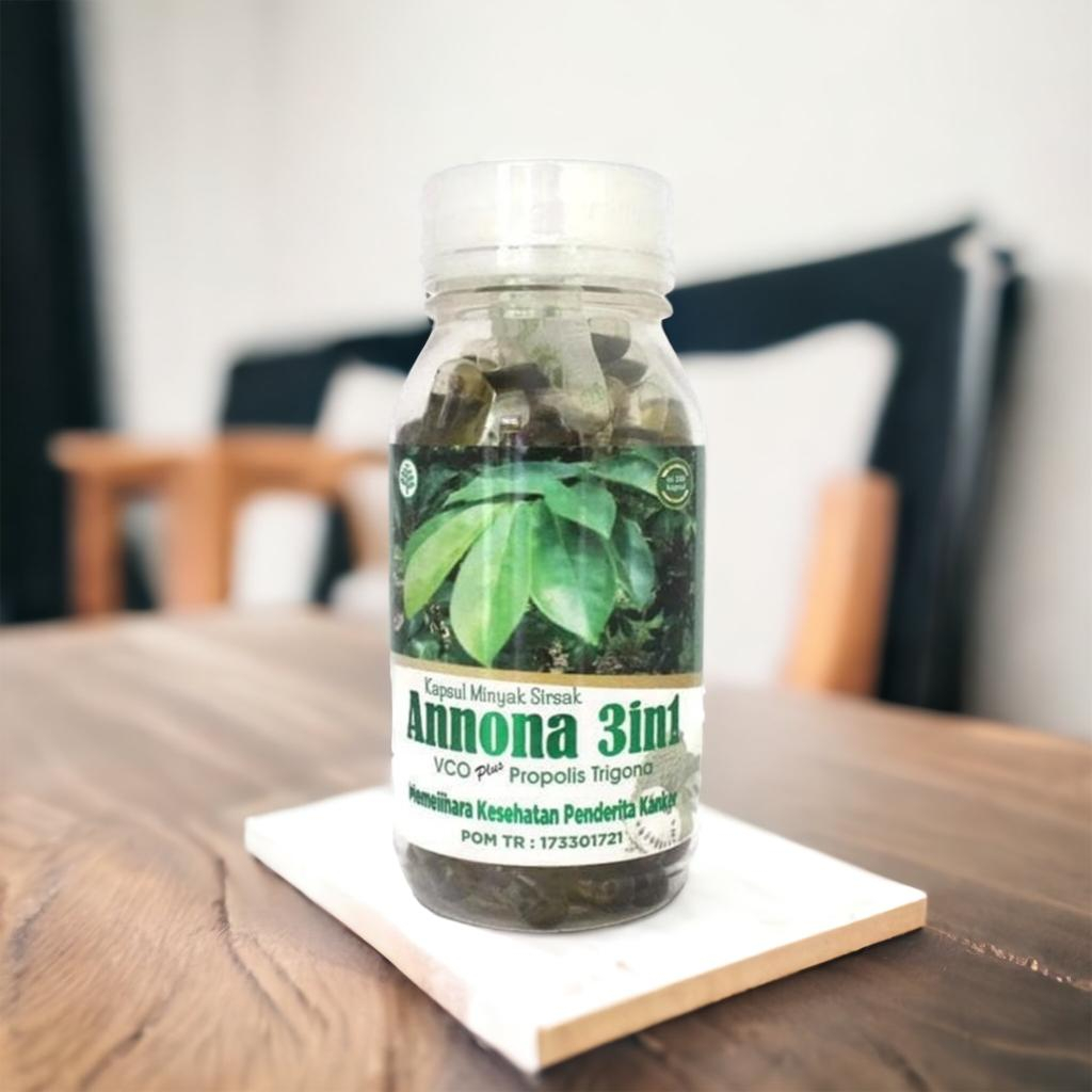Jual Kapsul Minyak Daun Sirsak ANNONA 3 IN 1 |Vco Plus Propolis|100 ...