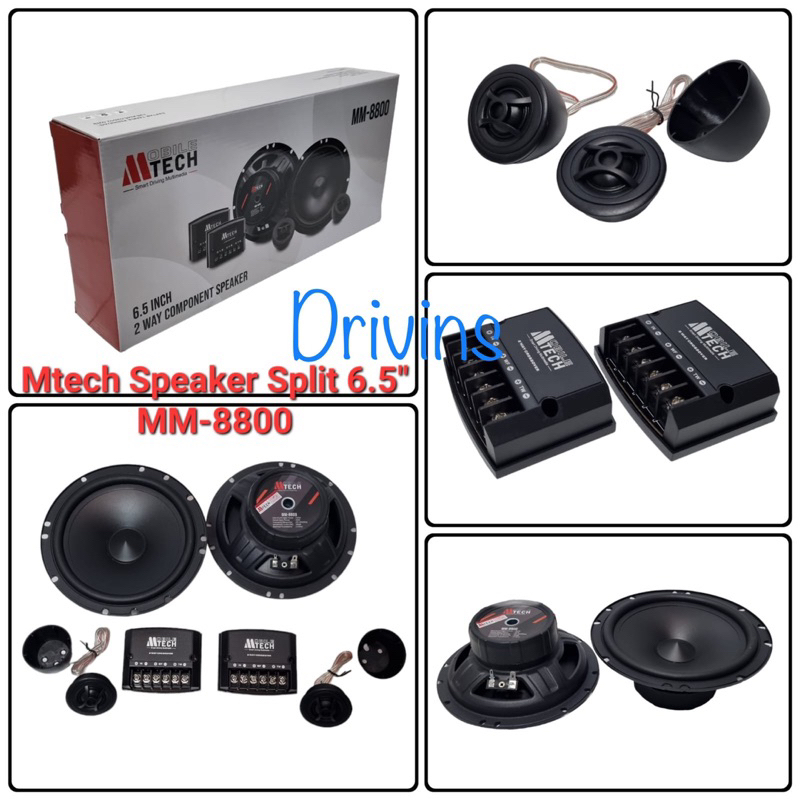 Jual Speaker Split Mobile Tech MTech MM-8800 6,5 Inch 2 Way Component Speaker | Shopee Indonesia