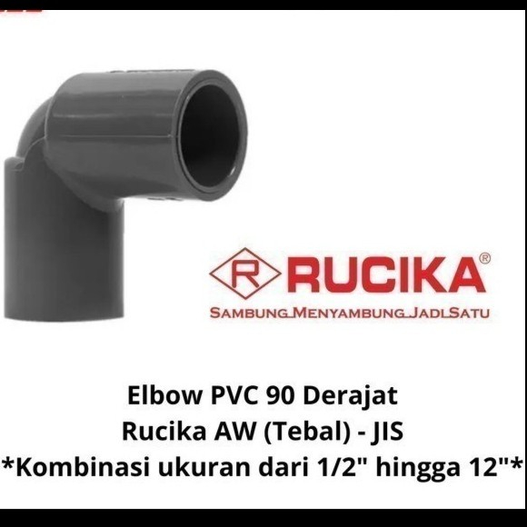 Jual Keni Elbow Knee 1" inch PVC Rucika AW (TEBAL) 90 Derajat | Shopee Indonesia