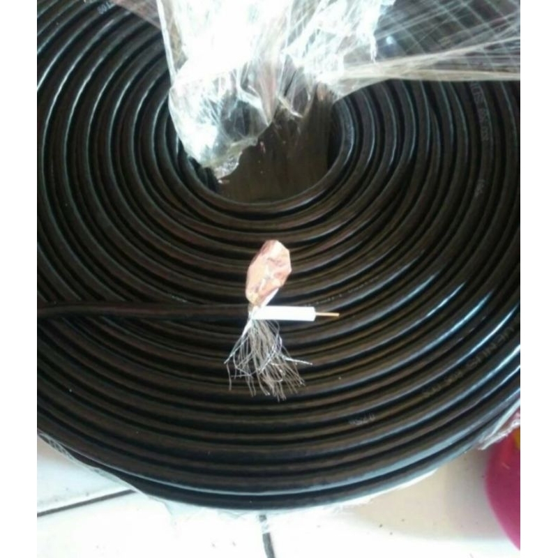 Jual Kabel Antena Tv 5c RG6 Hitam Pioline (Harga Permeter) | Shopee Indonesia