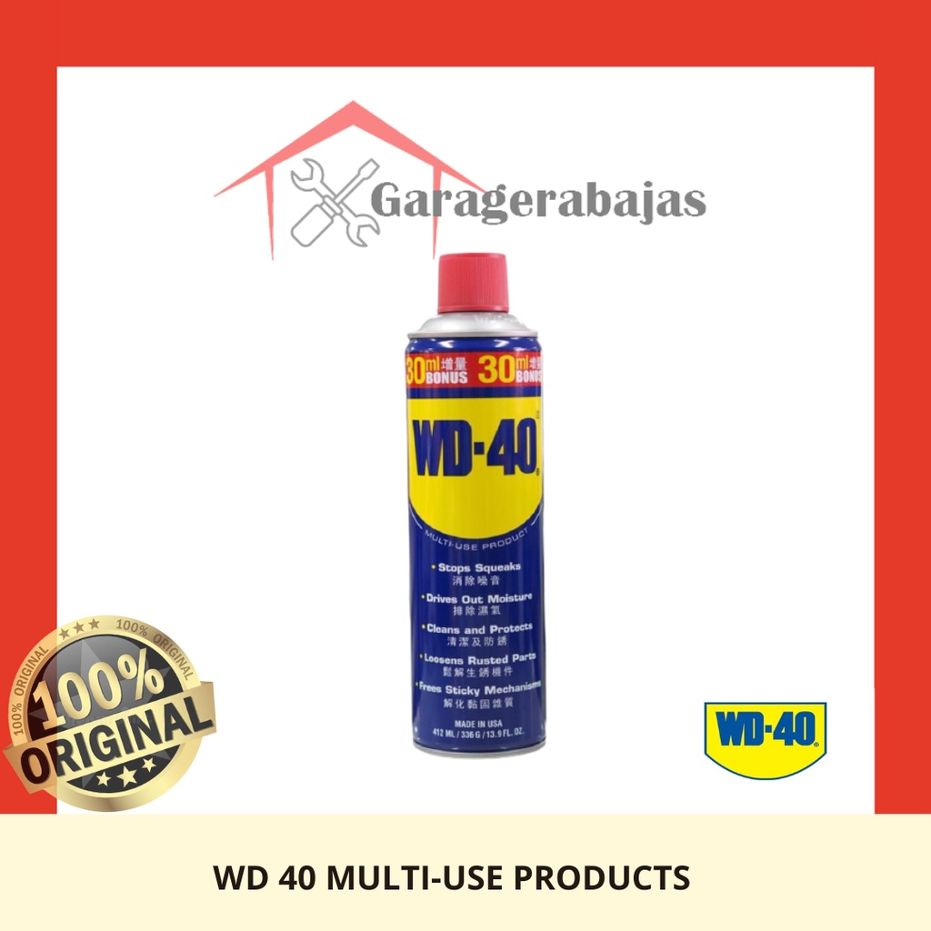 Jual WD40 412ML - WD 40 412ML MULTI USE - PELUMAS ANTI KARAT - DUS ISI 24 | Shopee Indonesia