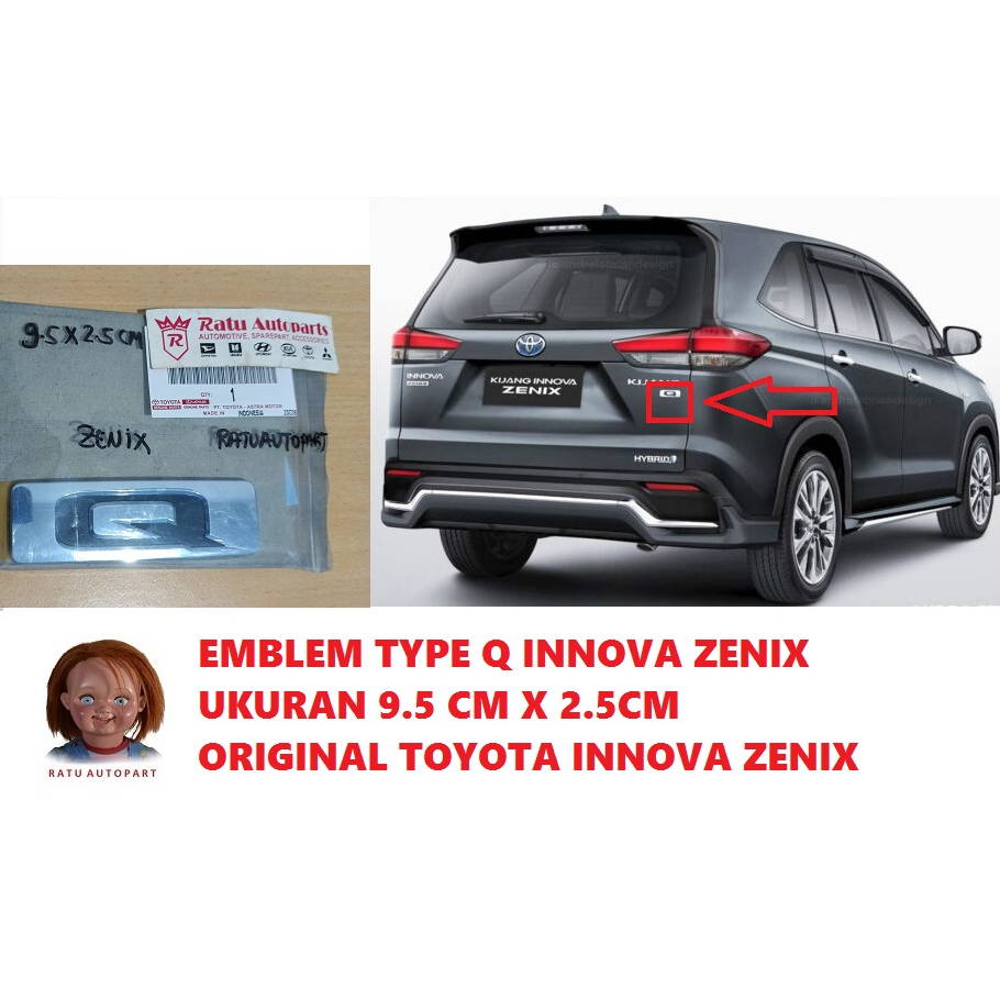Jual EMBLEM TYPE Q TOYOTA INNOVA ZENIX 2023 up | Shopee Indonesia