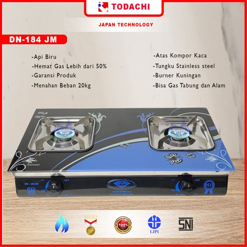 Jual Kompor Gas Todachi 2 Tungku DN 184 JM | Shopee Indonesia