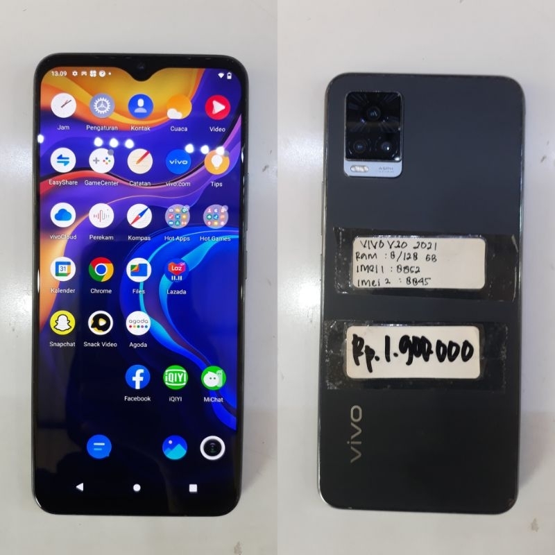 Jual HANDPHONE SECOND VIVO V20 2021 (BATANGAN) | Shopee Indonesia