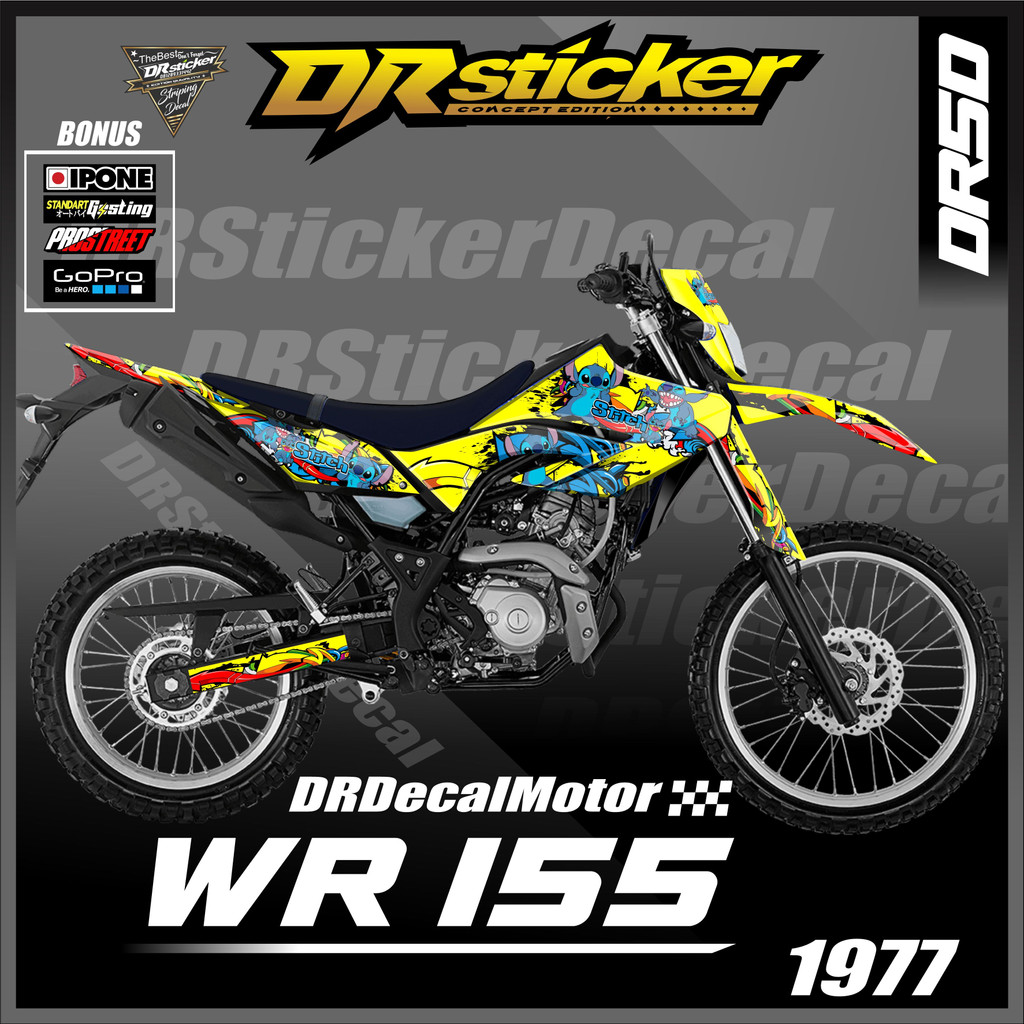 Jual Decal Sticker Motor Cross Yamaha WR155 Fullbody Murah Glosy Doff ...