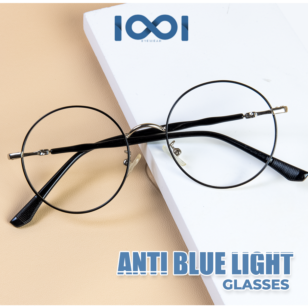 Jual IOOI Eyewear - Kacamata Bulat Metal PC Anti Radiasi Blueray Photocromic Pria Wanita 72595 ...