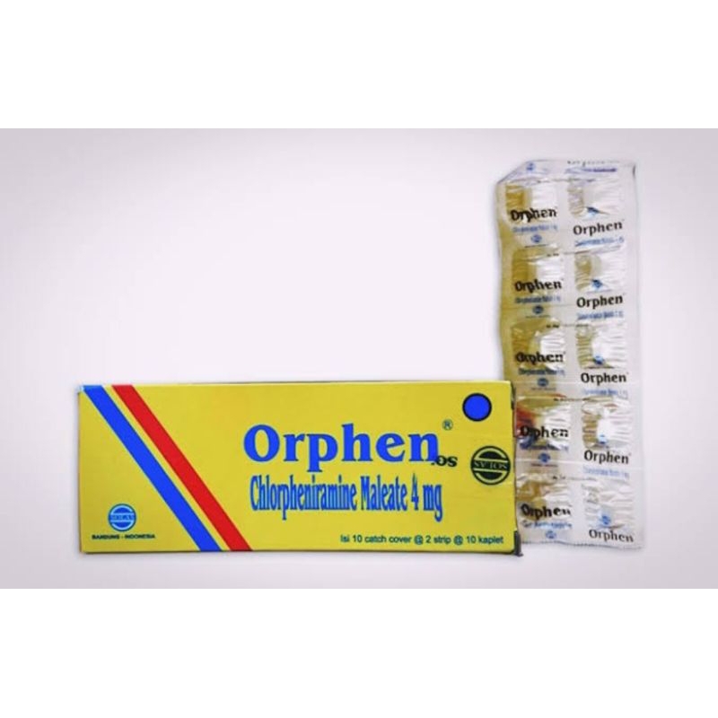 Jual Orphen 4mg orpen isi 200 Kaplet / 20 strip per box obat alergi ...