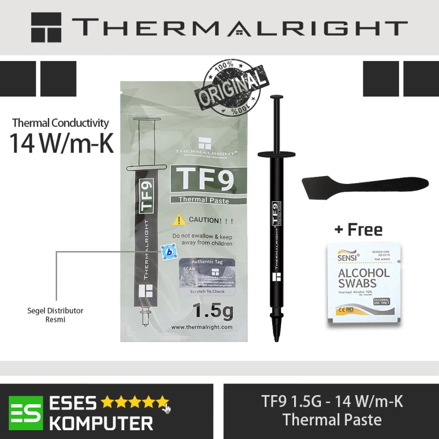 Jual Thermal Paste THERMALRIGHT TF9 1.5G / 1.5 Gram Thermal Grease Compound | Shopee Indonesia