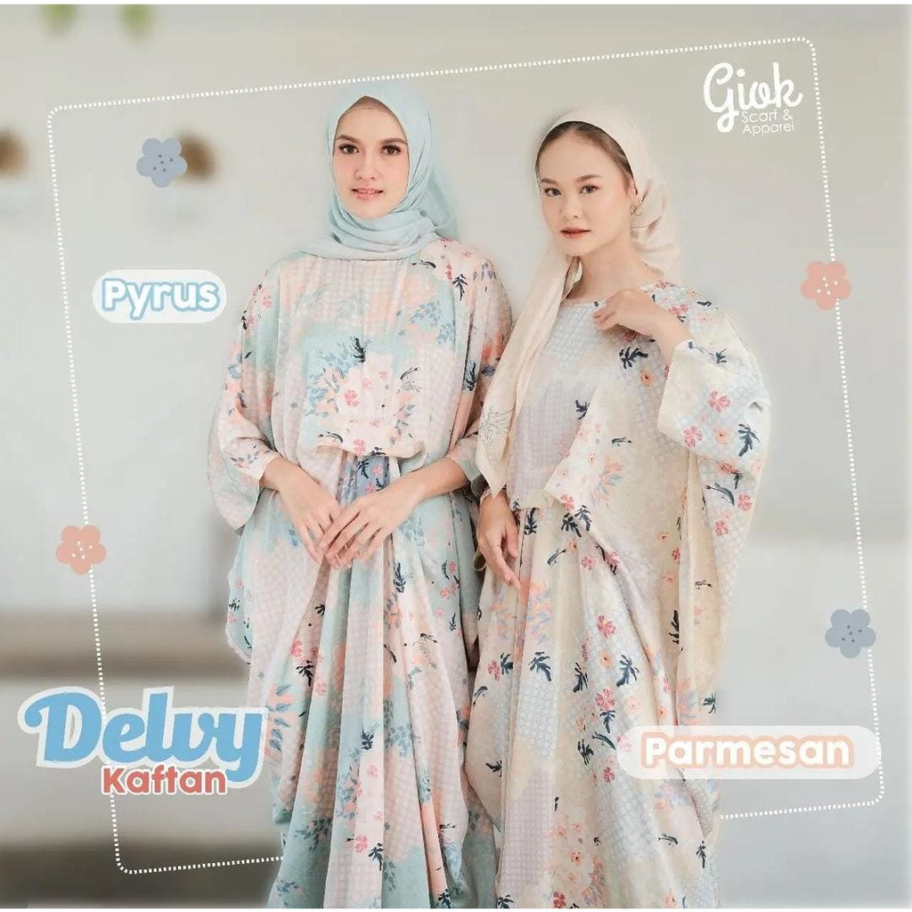 Jual Delvy Kaftan by Giok Apparel - Kaftan printing dengan pattern lucu | Shopee Indonesia