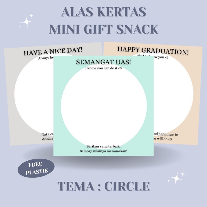 Jual ALAS KERTAS MINI GIFT SNACK CIRCLE (BISA CUSTOM) | Shopee Indonesia