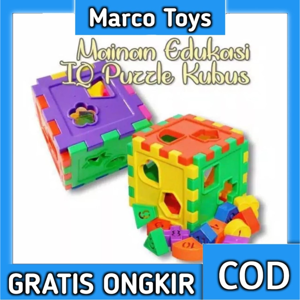 Jual Mainan Anak Edukasi Puzzle Kotak bentuk pengenalan bentuk shape ...