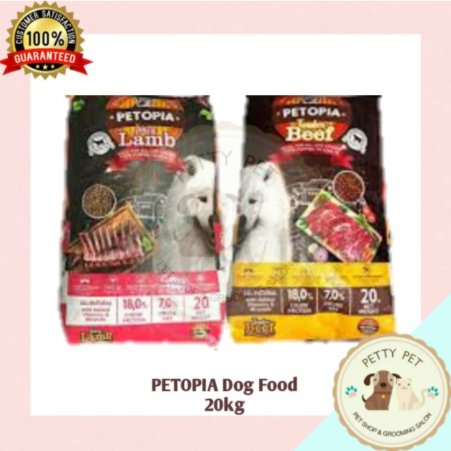 Jual Petopia Dog Food Lamb Beef 20kg Makanan Anjing Pet Food Dry Food ...