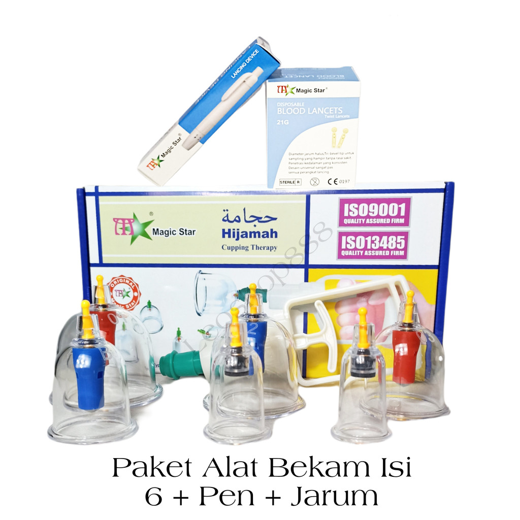 Jual A1 Alat Terapi Bekam Magnetik Isi 6 Lengkap Pompa Dan Magnet Bahan ...