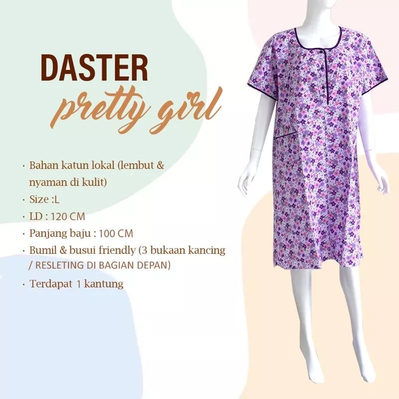 Jual Pretty GIRL - Daster Pretty Girl LD 118 Katun Jepang lokal Full ...