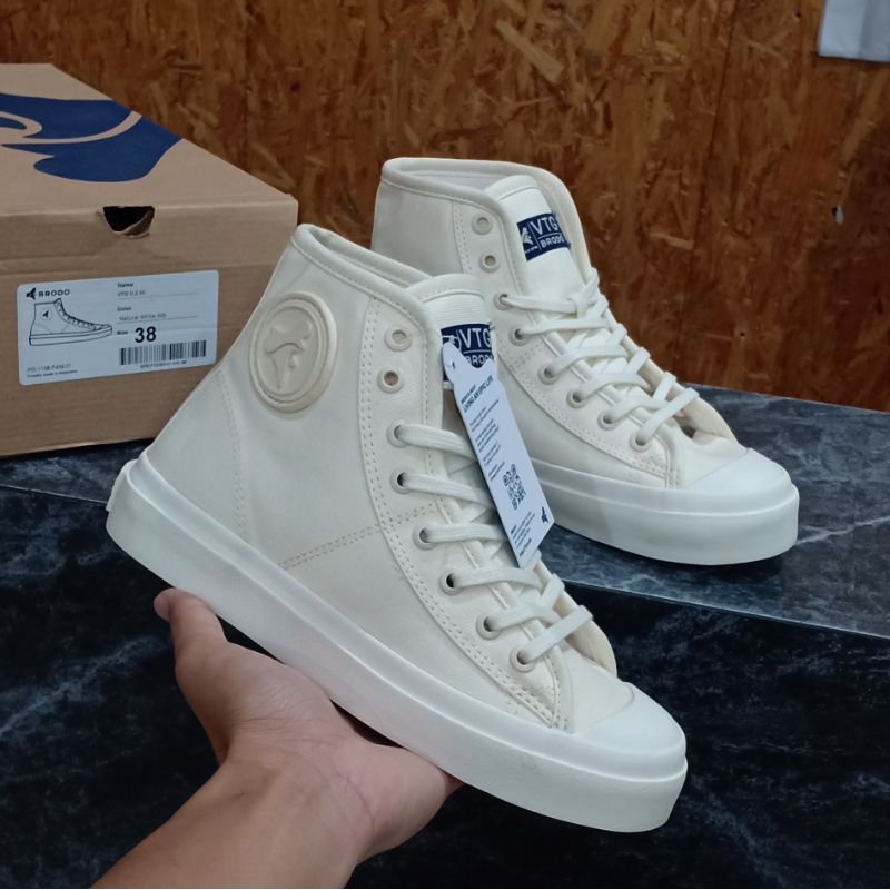 Jual SEPATU BRODO VTG V2 NATURAL WHITE VANTAGE V2 HI 100% ORIGINAL ...