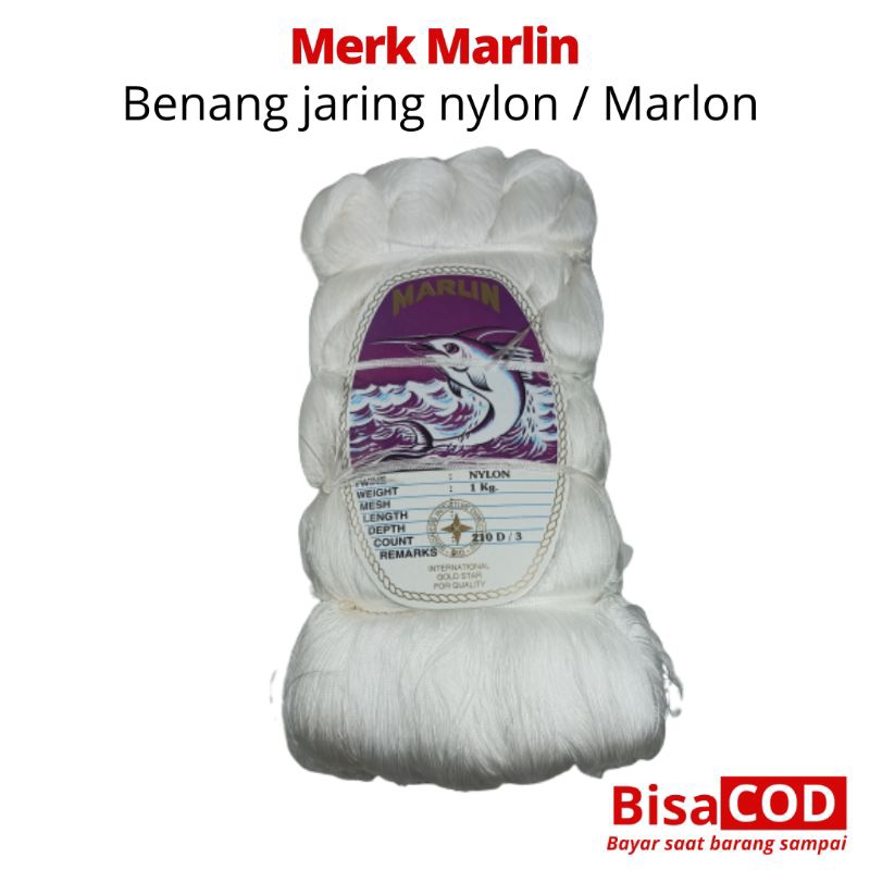 Jual Benang jala nylon Marlon putih merk Marlin | Shopee Indonesia
