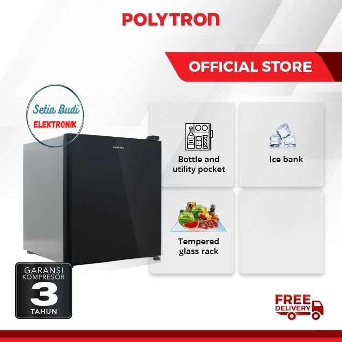 Jual Minibar Kulkas Polytron Mini BAR / PORTABLE PRH 51 Tempered Glass ...