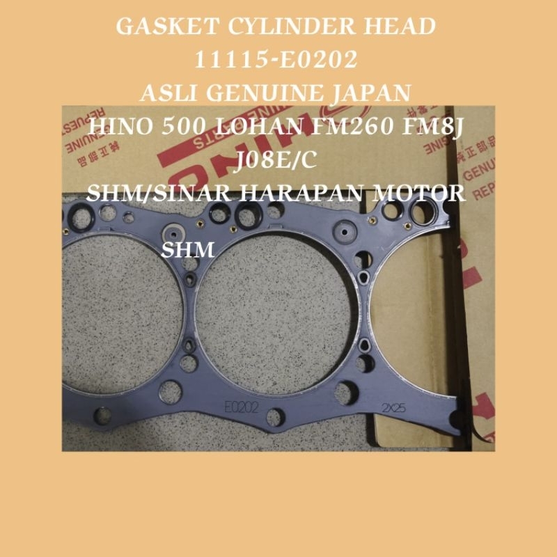 Jual GASKET CYLINDER J08E/C HINO 500 LOHAN FM260TI/JD GASKET CYL HEAD ...
