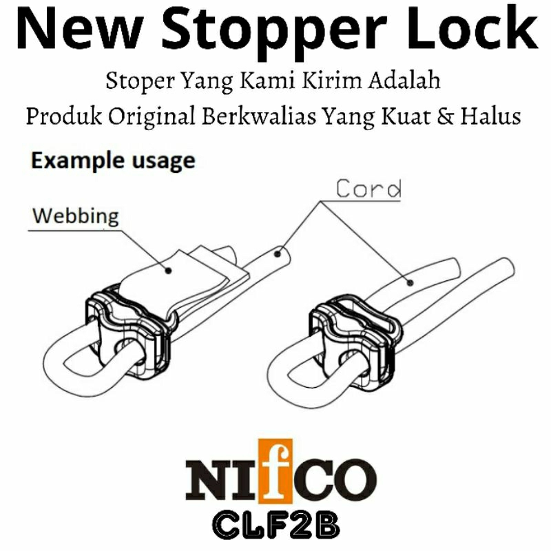 Jual Stopper Tali Cord Lock Aksesoris Garment Pengunci Tali Nifco 2 ...