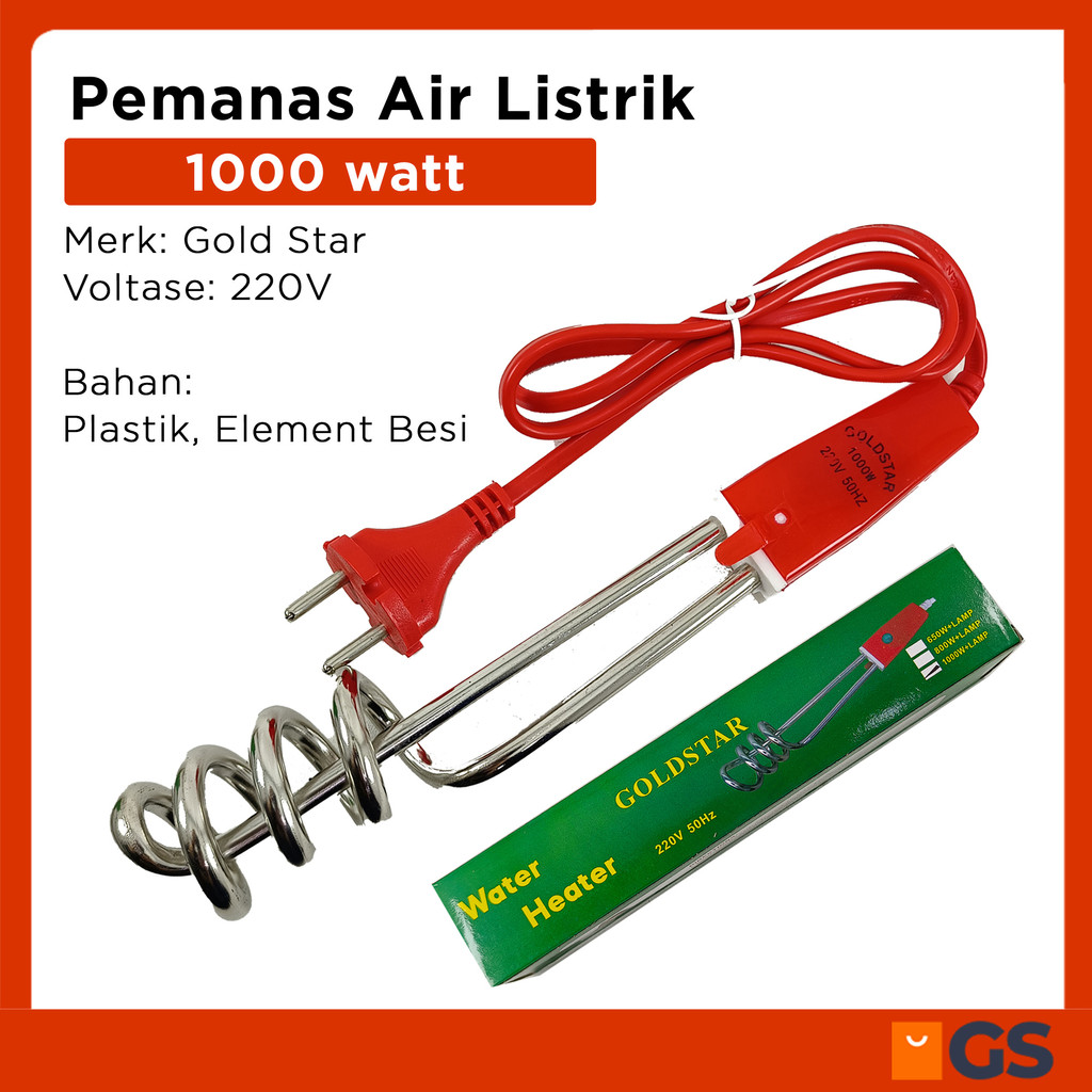Jual Pemanas Air Listrik 1000 Watt Water Heater Portable 220v Gold Star ...