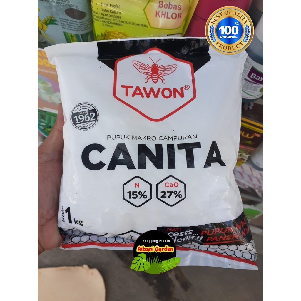 Jual Pupuk Canita Cap Tawon 1 kg Kalsium Nitrat Kemasan Pabrik | Shopee ...