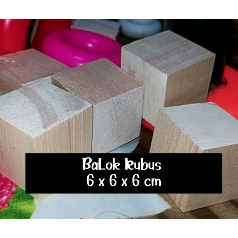Jual Balok Kubus Kayu 6x6cm Polos | Shopee Indonesia